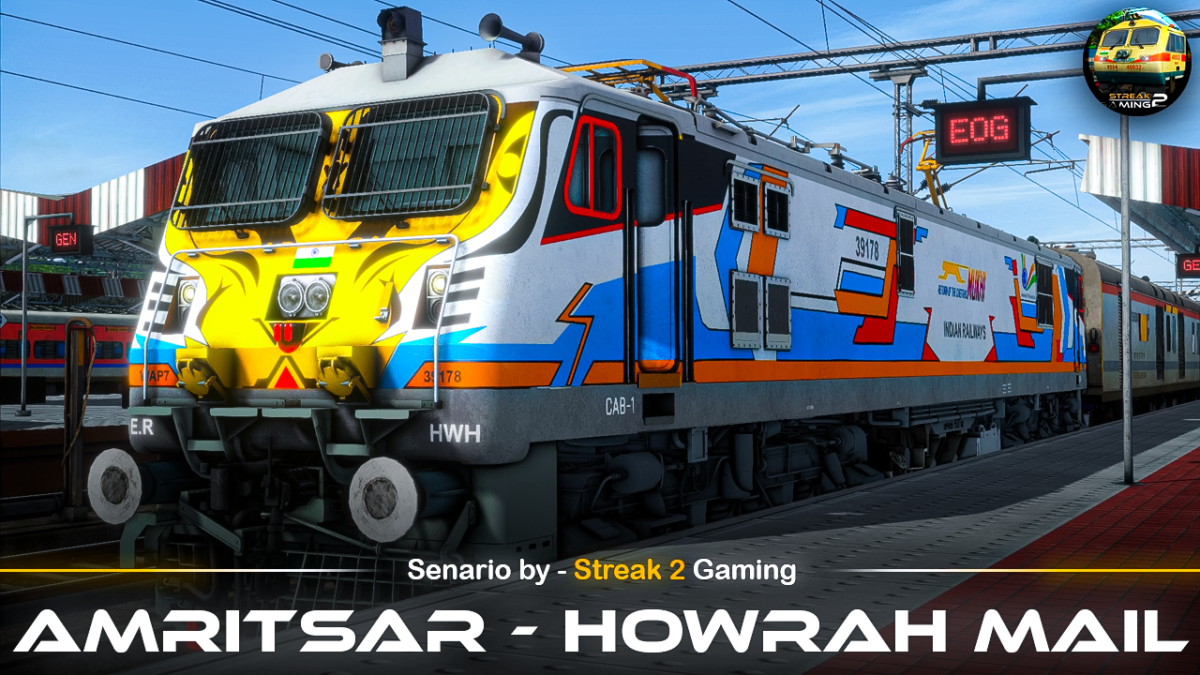 13006 - Amritsar - Howrah Mail by Streak 2 gaming - SRPRAILADDONS