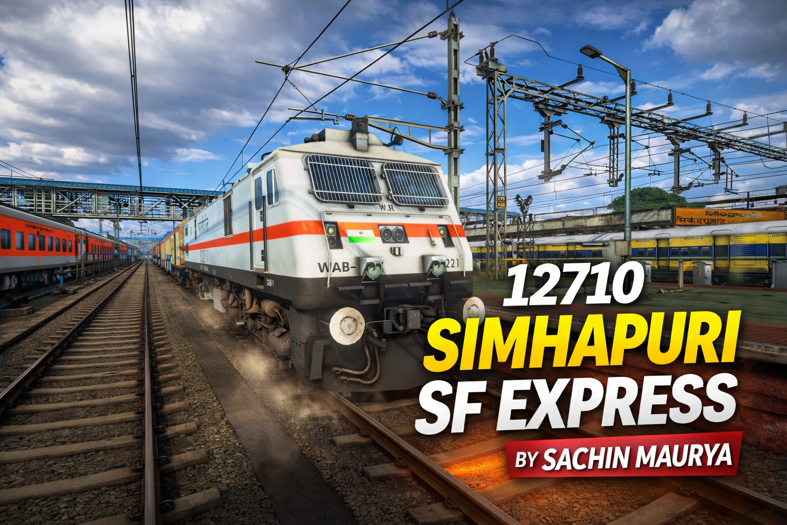 12710 SIMHAPURI SF EXPRESS 🔥| 10 Hours Late Scenario | Ultra Realistic ...